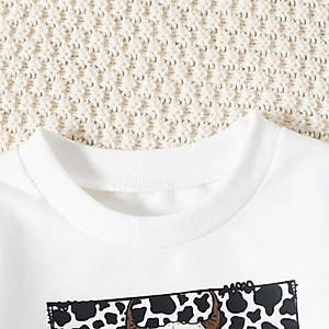 Pack Baby Swaddles Children's Clothing Autumn Western Girls Cartoon Bull Head Sweater Tassel Flared Pants Crop