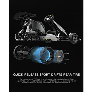stio Electric GoKart Pro and Gokart Bundle Rear Tire Kit Compatible with Ninebot by Segway Go Kart PRO,Gokart(with Ninebot S Max), S-MAX Quick Release Sports Drift Tires Original Accessories (2PCS)