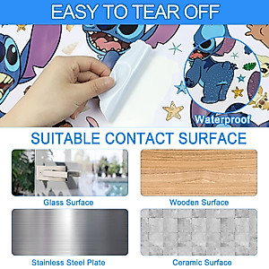 2 Sheets Cartoon Wall Decals, Large Removable Waterproof Peel and Stick Wall Stickers Ideal for Boys Girls Bedroom Bathroom Living Room Nursery Playroom Wall Decor