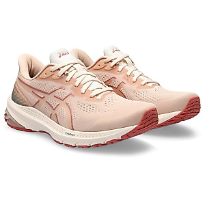ASICS Women's GT-1000 12 Shoes, 7.5, Pale Apricot/Light Garnet