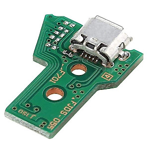 MMOBIEL Charging USB Port Replacement compatible with PlayStation PS4 Controller Dualshock 4 Model: JDS-050 / JDS-055 12 Pin Flex Cable Incl. (+) Screwdriver