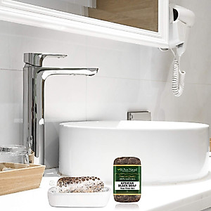 It's Pure Natural African Black Soap Bars with Tea Tree (Pack of 3) Organic Raw Soap for Face & Body, Acne Treatment & Dark Spot Remover [Made in Ghana]