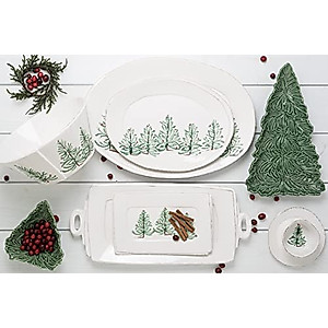 Vietri Lastra Holiday Collection Italian Serveware Sets and Pieces (Small Oval Platter)
