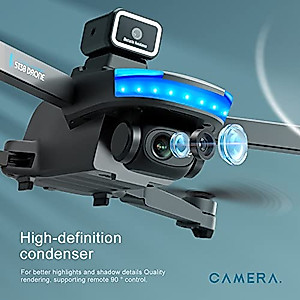 HK138 Drones With Camera For Adults 4k Hd Auto Return Intelligent Obstacle Avoidance One-Touch Take-Off And Landing Beauty Shot Dron (Black)