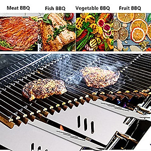 Zemibi Stainless Steel Heat Plate Replacement for Backyard Grill BY13-101-001-11,BY14-101-001-01, GBC1429W, GBC1429W-C, Uniflame GBC1329W, GBC1403W, GBC1429 Gas Models, 13 1/16" X 3 5/8", 3-Pack