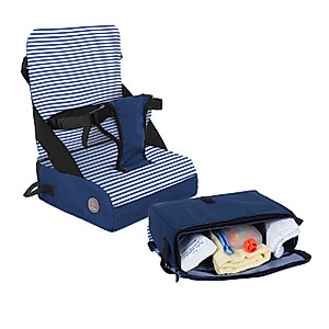 Dreambaby Grab 'n Go Travel Booster Seat with Storage Compartment, Tall Back for Added Comfort