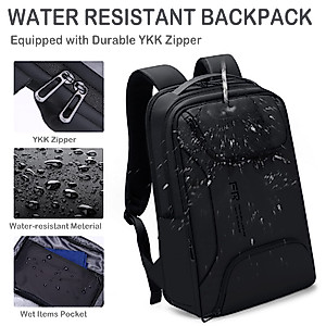 FENRUIEN Business Laptop Backpack for Men Fits 15.6 Inch, 4-layer Waterproof Backpack Computer Bag Daily with USB Charging for School Work Office College Airplane