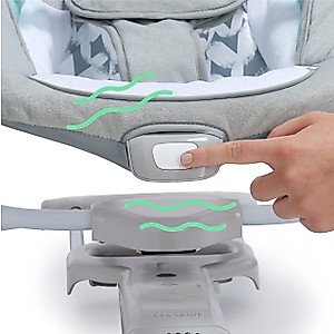 Ingenuity ConvertMe 2-in-1 Compact Portable Automatic Baby Swing & Infant Seat, Battery-Powered Vibrations, Nature Sounds, 0-9 Months 6-20 lbs (Raylan)