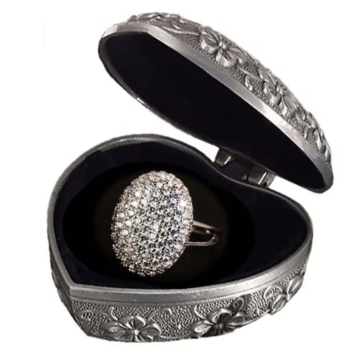 Engagement Moissanite Diamond sparkling Ring ~ Bella Swan Engagement ring ~ Sterling Silver 925 Wedding Ring for women ~ Women's Micro Pavé Zircon Ring with a prestige Metal Jewelry Box ✬✬✬By Fantasy World✬✬✬ (Moissanite, 10)