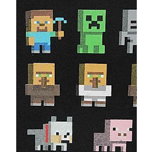 Minecraft Boys Jumper Kids Sprites Creeper Pig Black Sweatshirt Sweater 9-10 Years