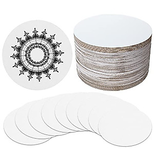 ZOEYES 50 PCS 10 inch Cake Board Round Cake Circles Cake Base Cardboard Cake Boards for Cake Pizza Decorating Supplies