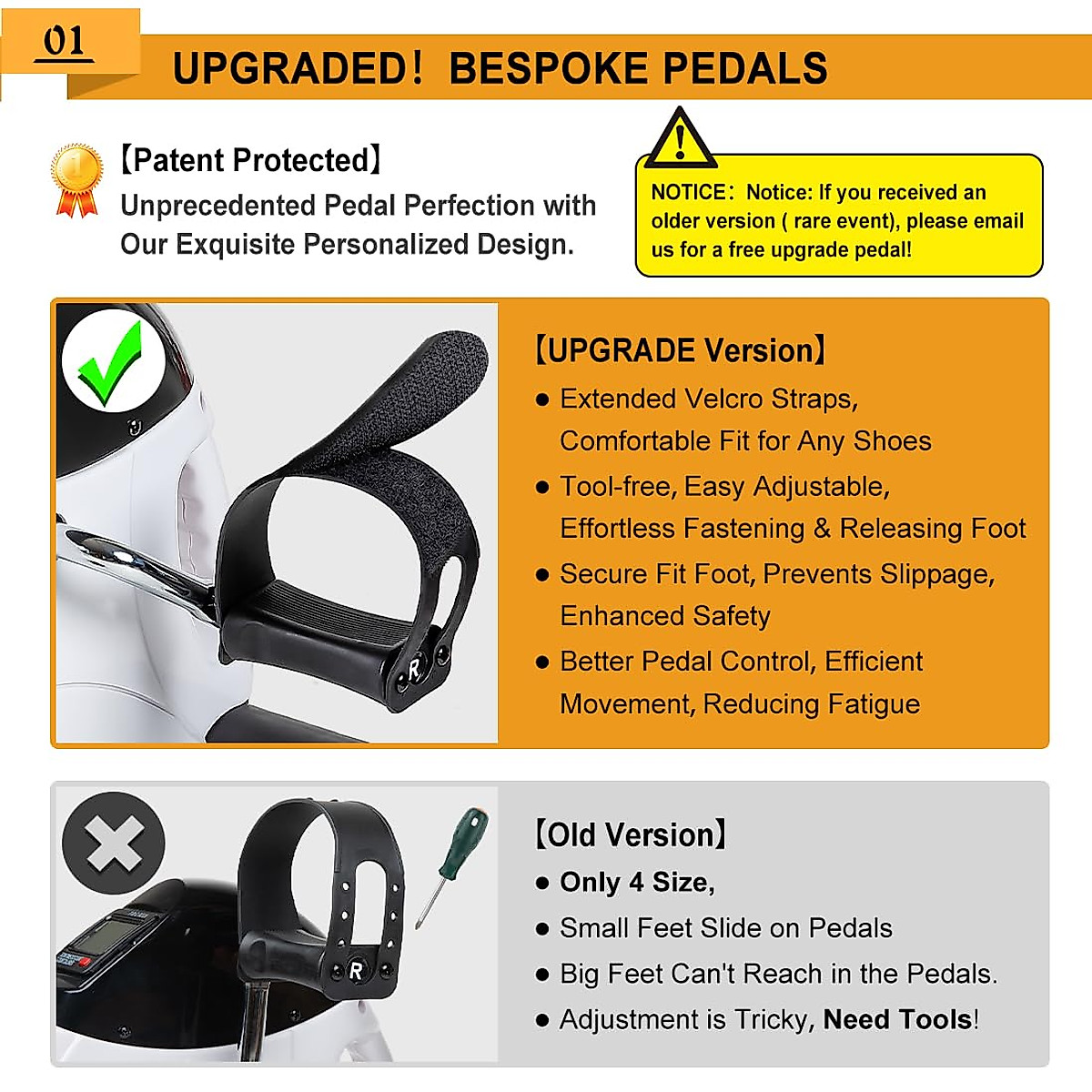 GOREDI Pedal Exerciser Stationary Under Desk Mini Exercise Bike - Peddler Exerciser with LCD Display, Foot Pedal Exerciser for Seniors,Arm/Leg Exercise (Black)