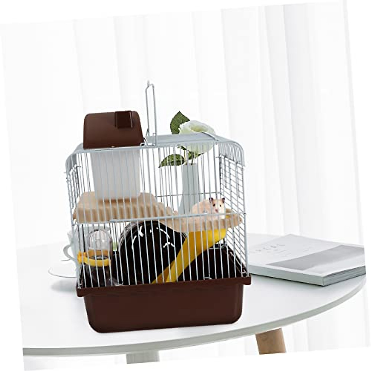 TEHAUX Hamster Cage Gerbils Castle Cage Hamster Auto Waterer Cages and Habitats Chinchilla Cage Accessories Toy Pets Exercise Accessories Hedgehog House Small Animal House Hedgehog Hut