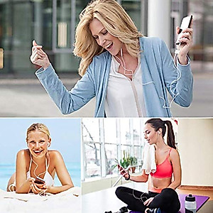 [Apple MFi Certified] 2 in 1 Lightning to 3.5mm Earphone Audio & Charger Splitter Adapter, 2 Pack iPhone Headphone Adapter Connector for iPhone 11 Pro Xs Xr X 8 7 Plus,Support Calling & Music Control