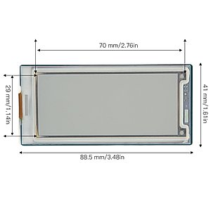 3inch Electronic Ink Display Module, 400 x 168 Resolution Low Power Red, Yellow, Black, White 4 Color Electronic Ink Display Panel, for RPi, for Jetson Nano, for STM32, SPI Interface