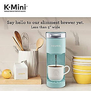 Keurig K-Mini Coffee Maker, Single Serve K-Cup Pod Coffee Brewer, 6 to 12 oz. Brew Sizes, Oasis