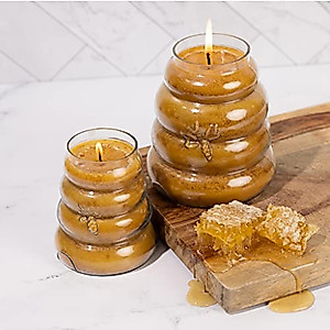 A Cheerful Giver Spring Candles Honey Pear Cider Beehive Jar Candle - 30 Ounces with 150 Hours Burn Time - Gifts for Women