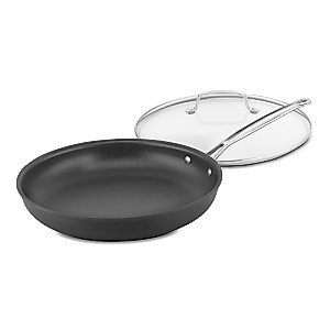 Cuisinart 622-30G Nonstick-Hard-Anodized, 12-Inch, Skillet w/Glass Cover & 622-20 Chef's Classic 8-Inch Open Skillet Nonstick-Hard-Anodized