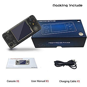 Handheld Game Console ,Retro Game Console OpenDingux Tony System , Built-in 3007 Classic Game Console 3 Inch IPS Screen Portable Video Game Console - Transparent Black