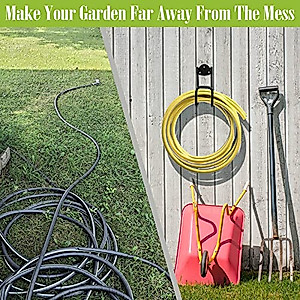 Qiang Ni Garden Hose Holder: Outside Heavy Duty Water Hose Hanger Rack - 2 Pieces Wall Mount Metal Hose Storage Hook for Outdoor - QN-02