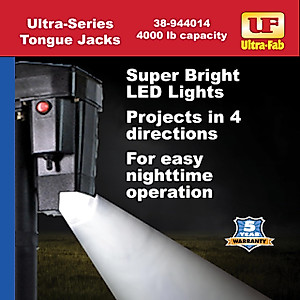 Ultra-Fab Products 38-944014 Ultra 4000 Electric Tongue Jack - 4000 lb. Capacity