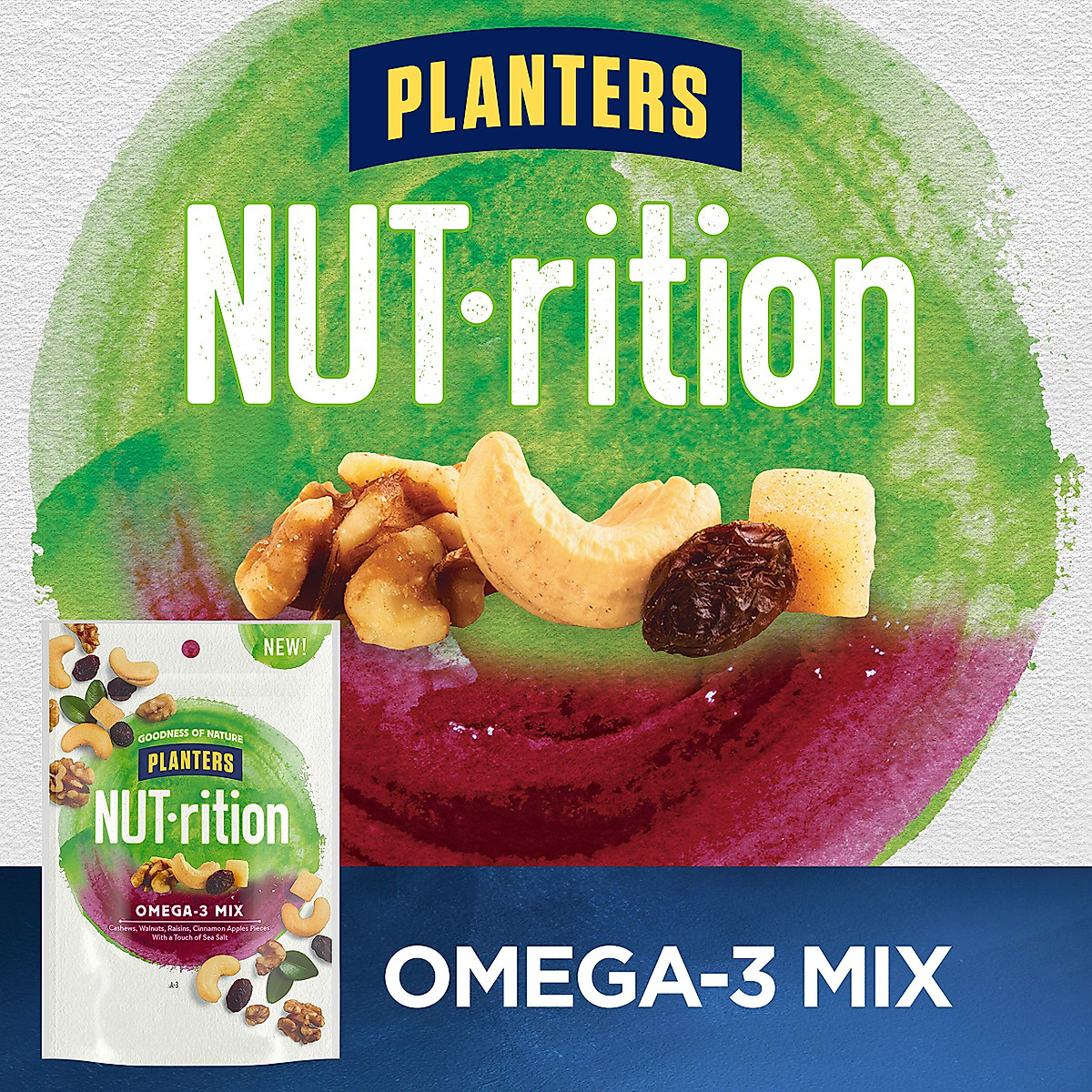 Planters NUTrition Omega 3 Snack Nuts Mix (5.5 oz Bag)