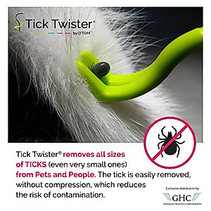 Tick Twister Tick Remover for Dogs and Human - Made in France - Tick Puller for Humans and Dogs - 3 Different Sizes - Dog Tick Removal Tool - Also for All Other Pets - Tick Nipper in
