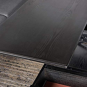 Christopher Knight Home Laurel Luke Farmhouse Faux Wood Lift Top Coffee Table, Black