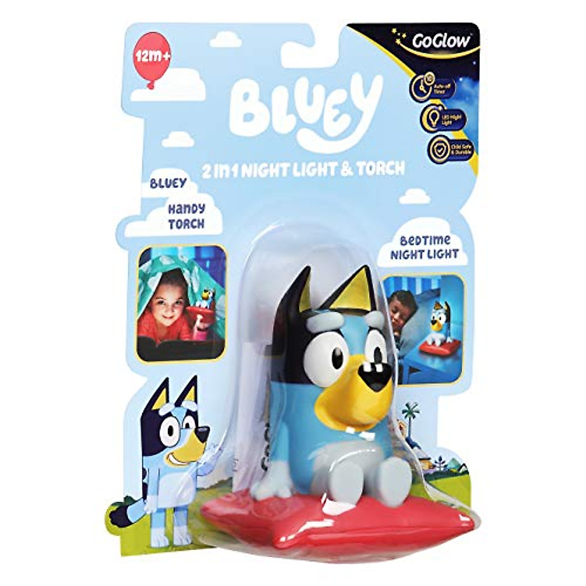 Bluey 2 in 1 Bedtime Handy Flashlight - LED Night Light with Auto-Off Timer
