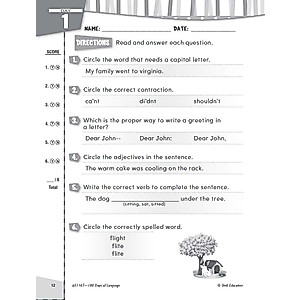 Shell Education 180 Days of Language for Second Grade (180 Days of Practice)