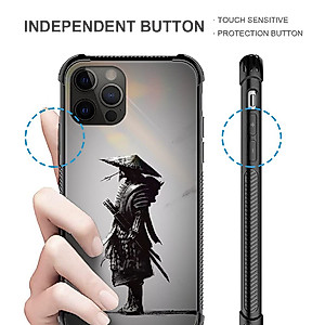 Hensuske iPhone 13 Pro Max Case,Wandering Samurai Cases for Boys Man,Multi-Colored Fashion Patterns Non-Slip Shock Absorption Soft TPU Bumper Cover Case 6.7 in, Max(6.7 inch)