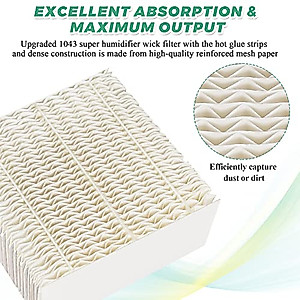1043 Super Humidifier Wick Filter Replacement for Essick AirCare Evaporative Humidifiers Filter 1043 EP9500 EP9700 EP9800 831000 821000 826000 826800 and Bemis Space Saver 800 8000 Series Humidifiers
