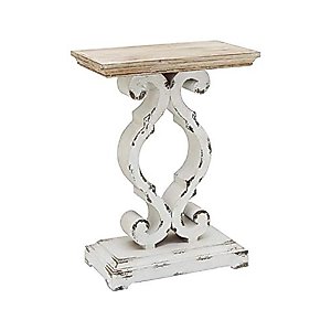 Rustic Farmhouse Accent End Table, Natural Wood Side Table Nightstand for Dinning or Living Room 19.75 x 11.75 x 27.5 Inches