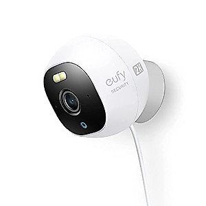 eufy Security Solo OutdoorCam C24, All-in-One Outdoor Security Camera with 2K Resolution, Spotlight, Color Night Vision, No Monthly Fees, Wired Camera, IP67 Weatherproof (Renewed)