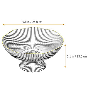 Operitacx PET Fruit Plate Footed Round Pedestal Bowl Clear Snack Nut Tray Appetizer Serving Dish Dessert Candy Display Stand for Kitchen Counter Centerpiece Table Decor (9.8x4.3 inch)