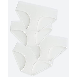 Adorel Teen Girls Cotton Brief Underwear Panties Pack of 8 White 15-18 Years (Manufacturer Size XL)