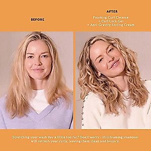 VICIOUS CURL Foaming Curl Cleanse – Clarifying Shampoo for All Curly Hair Types – Curl Enhancing, Moisturizing, Hydrating Frizz-Free, Enhanced Bounce – Sulfate; Paraben and Silicone Free, 32 Fl Oz