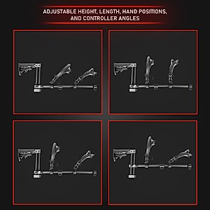 DeadEyeVR Annihilator 2 - VR Magnetic Carbon Fiber Rifle Adapter Stock Controller Attachment Accessory for Virtual Reality (Index - Sling - AR15)