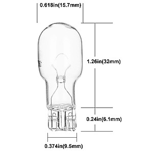 haraqi Landscape Bulb T5 12V Low Voltage 7 Watt Wedge Base Clear Xenon Light Bulbs for Landscape Lights, Cabinet and Automotive (10 Pack)