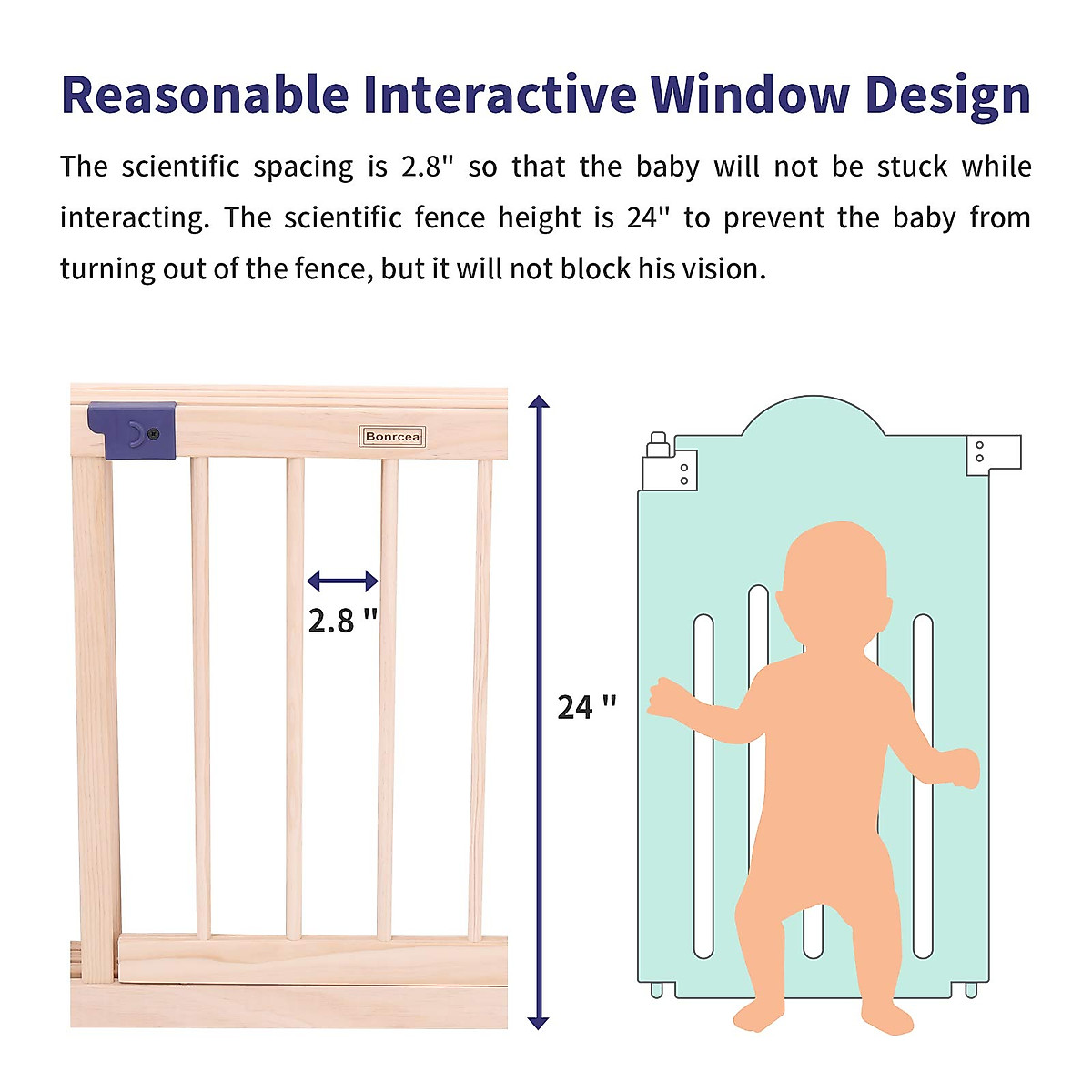 Baby Playpen Foldable Playpen for Babies and Toddlers Solid Wood Baby Gate Playpen Wooden Baby Play Pens Baby Fence Play Area