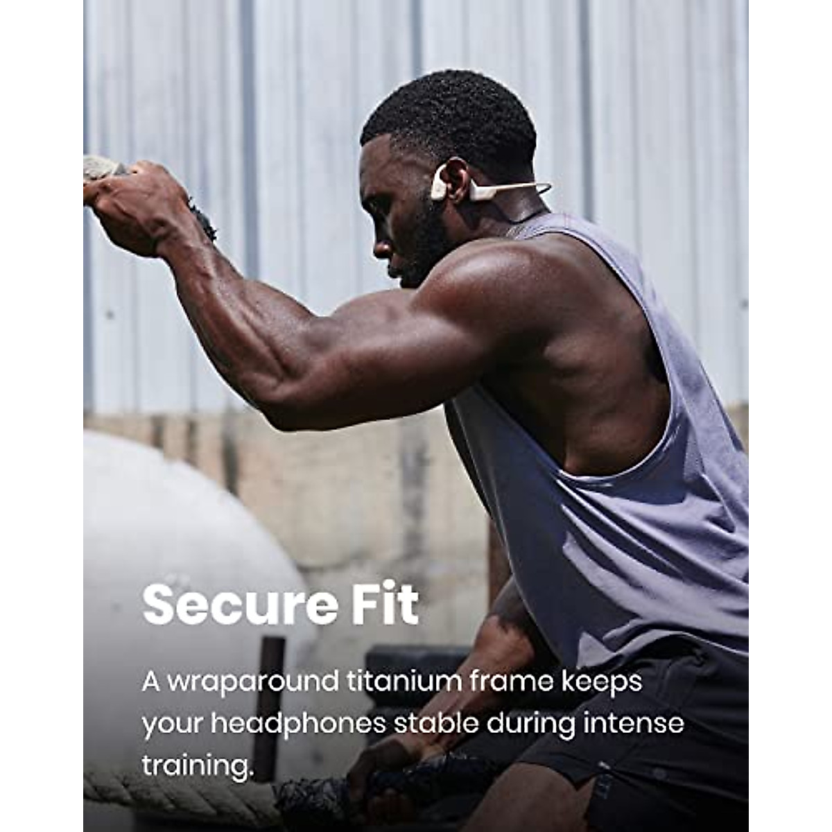 SHOKZ OpenRun Pro - Open-Ear Bluetooth Bone Conduction Sport Headphones - Sweat Resistant Wireless Earphones for Workouts and Running with Premium Deep Base - Built-in Mic, with Hair Band