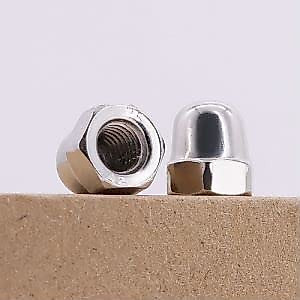M5-0.8 (100 Pcs) Acorn Cap Nut, 304 Stainless Steel 18/8, Hex Drive, Hex Dome Head Cap Nut, DIN1587