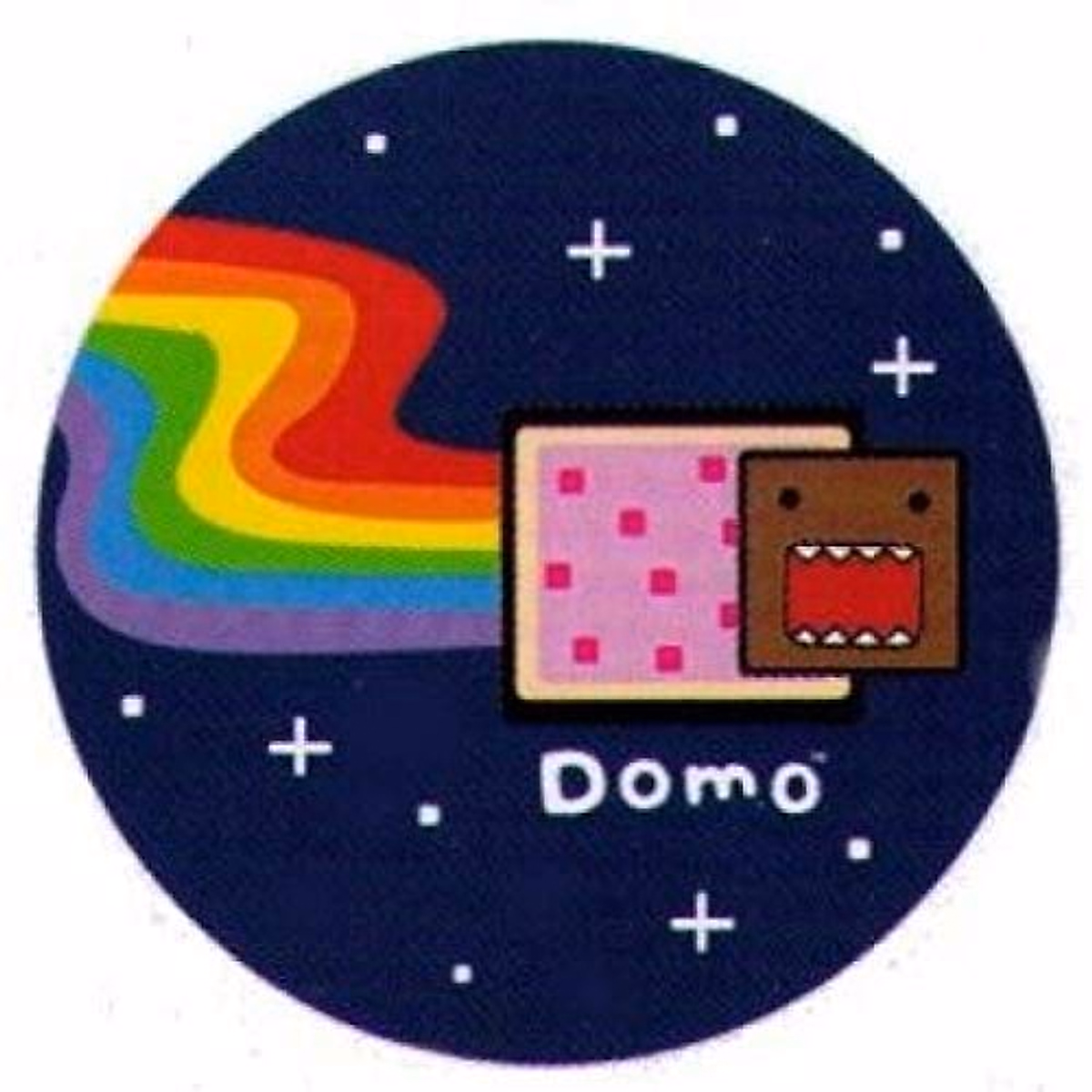 Animewild Domo-Kun Poptart Nyan Cat Domo-Kun 3" Button