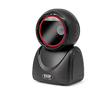 HXBER Barcode Scanner, 1D 2D QR Desktop Wired Barcode Scanner High-Speed Platform Hands-Free Automatic Sense Reader USB Port Plug&Play Compatible with Window Android System Image CMOS Sensor Suitable