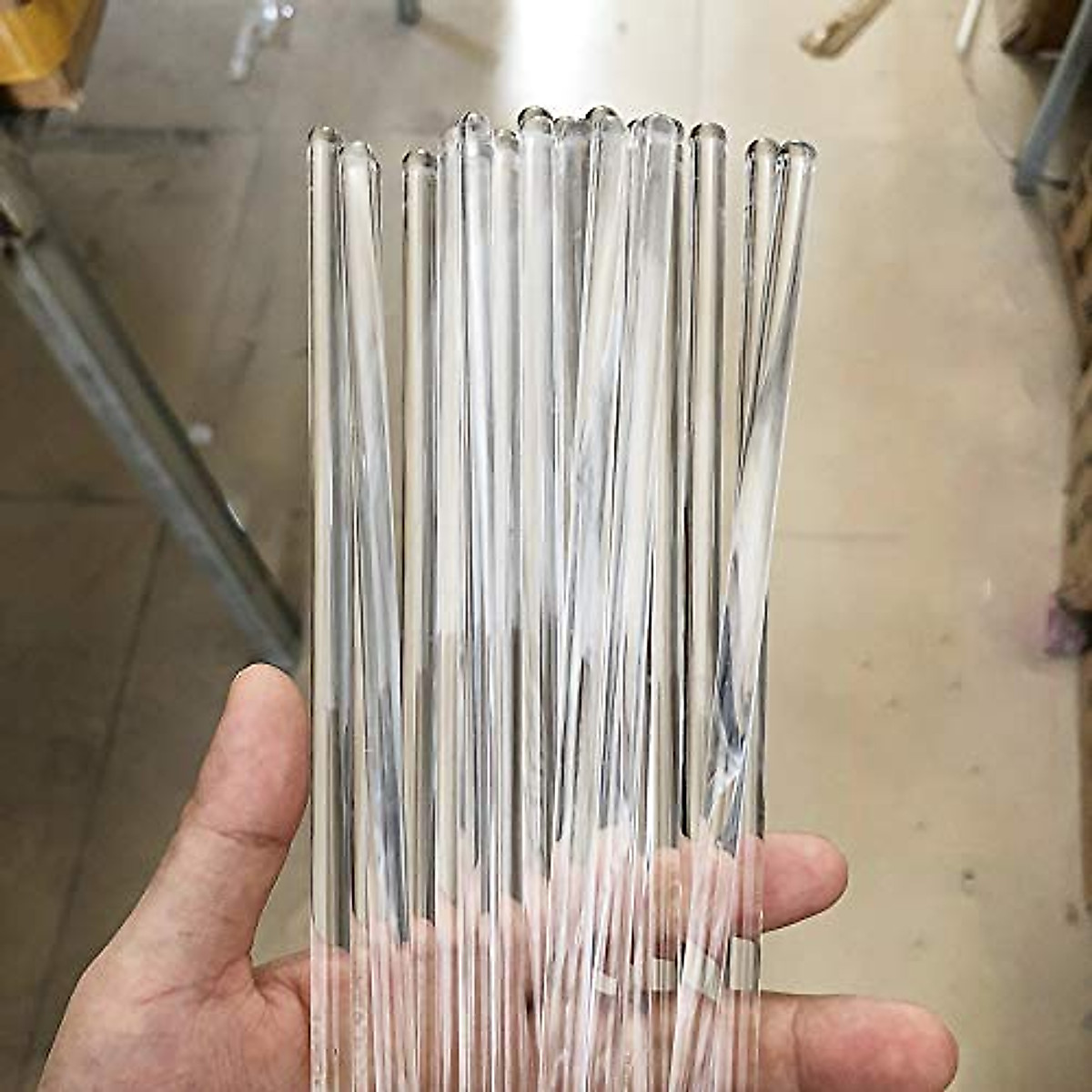 12 Pack Glass Stir Sticks 5mm Lab Stirring Rod 12 inch Length with Both Ends Round for Science, Lab, Kitchen, Science Education
