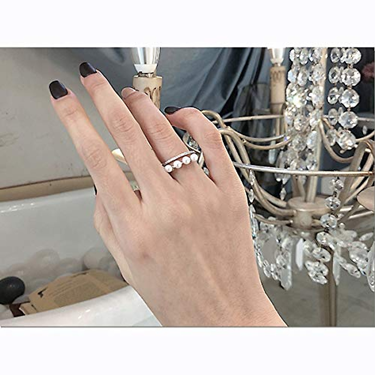 SEVENSTONE Silver Knot Wave Rings for Women Adjustable Finger Knuckle Stackable Thumb Simple Open Ring for Girl