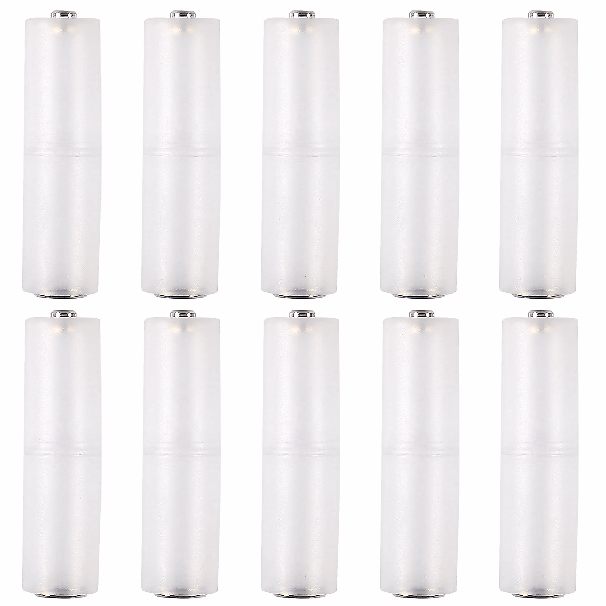 Coliao 10pcs AAA to AA Battery Adapter AAA to AA Battery Converter Holder Battery Adapter Converter for AAA to AA Battery Clear Color