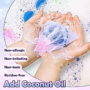 Golray Mermaid Soap Making Craft Kit Kids Toy, 18 Model, 6 Ink, 2 Essential Oil Supply, Art and Craft for Kid Girl Age 8-12 Year Old Ocean Animal Toy Birthday Gift, DIY Science Kits (Create 16+pcs)