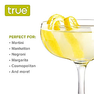 True Coupe Glasses Martini Daiquiri Manhattan Cocktail Barware Glass, Clear ,4 Count (Pack of 1)