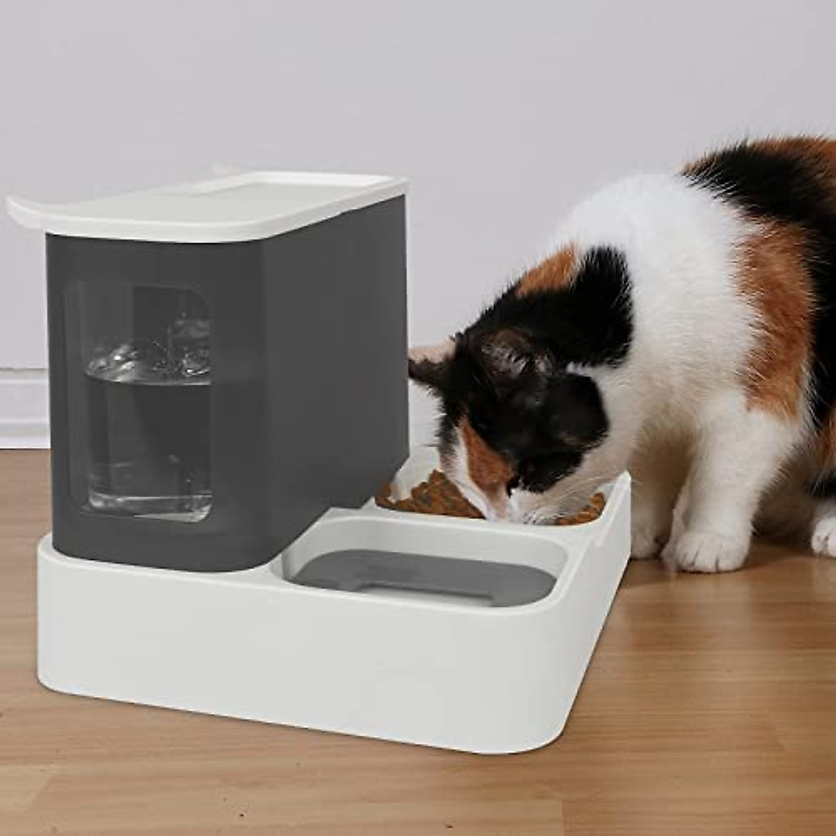 FUQUN All-in-One Automatic Pet Feeder Cat Water Dispenser Water Bowl for Cats Automatic Cat Feeder Self Dispensing Pet Waterer Automatic Gravity Cat Waterer Travel Supply Feeder and Water Dispense